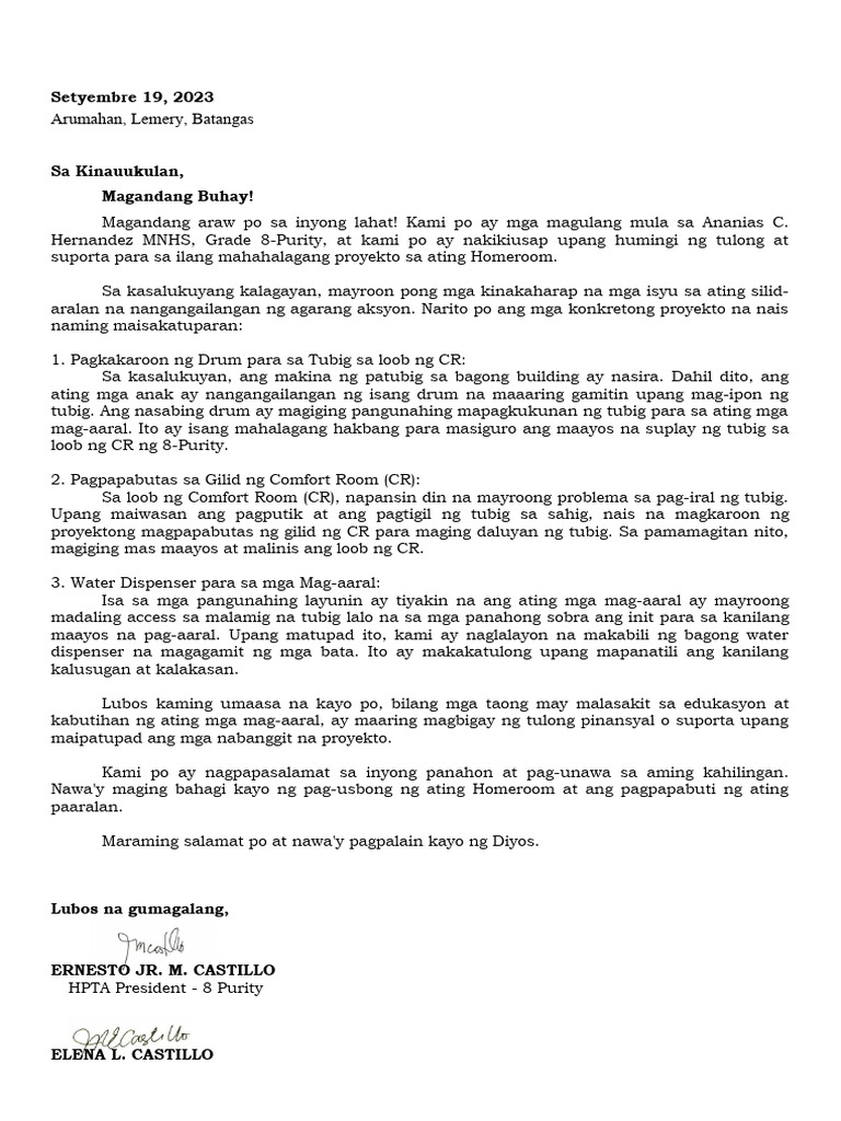 letter-for-PTA-solication | PDF