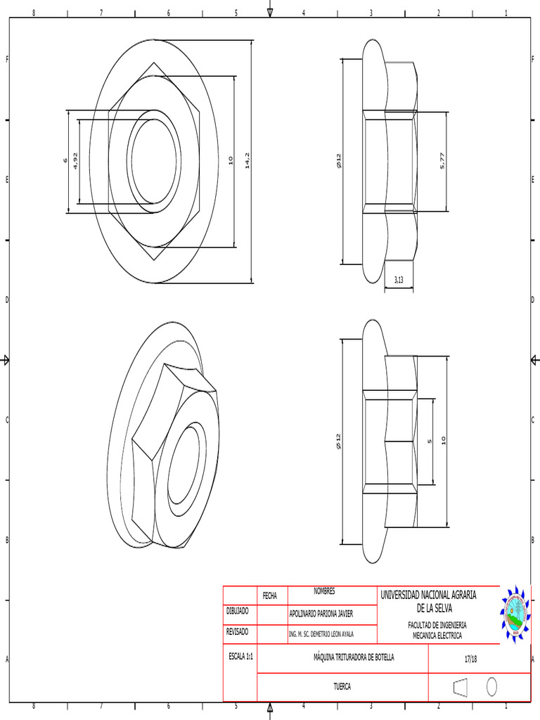 Tuerca de Perno-Sheet - ORIG | PDF