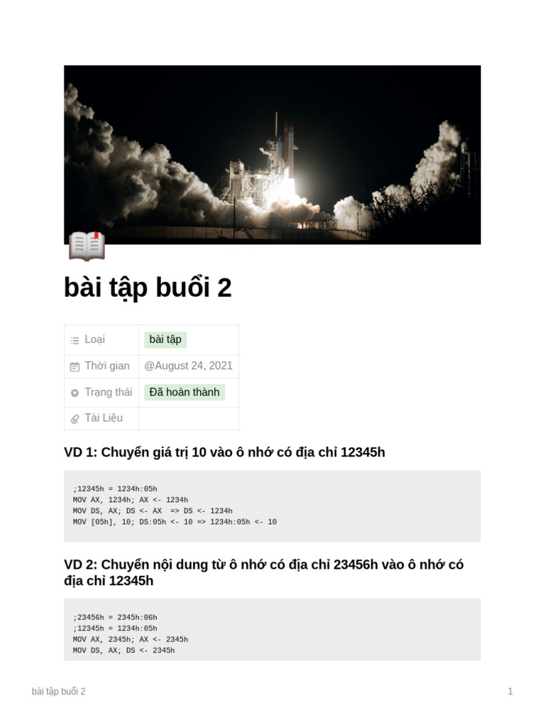 bài tập VXL | PDF