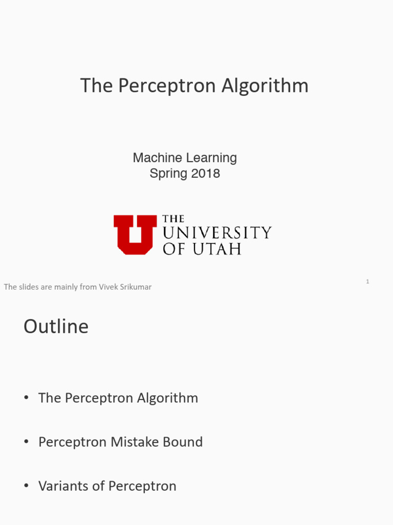 Lec 10 Perceptron Upload | PDF