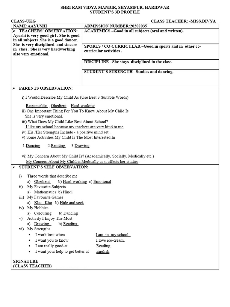 UKG Student Profiles Overview | PDF | Career & Growth | Social Science