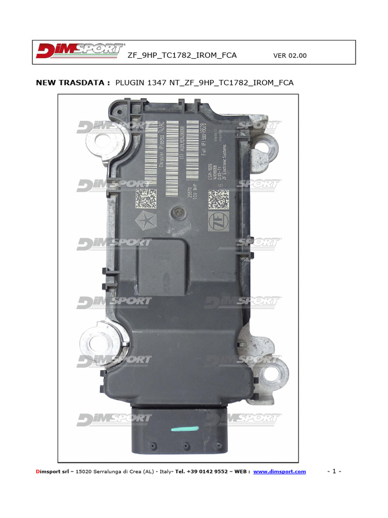 NT ZF 9HP TC1782 Irom Fca 1033 | PDF | Computers | Technology & Engineering
