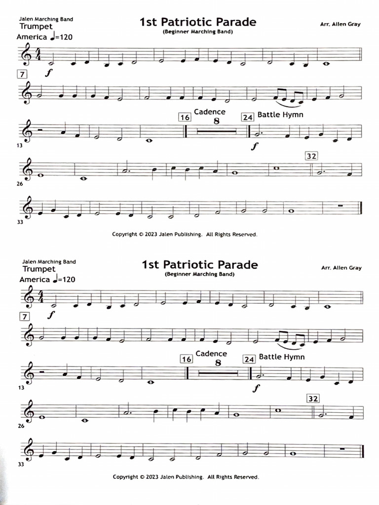 1st Patriotic Parade Trumpet | PDF