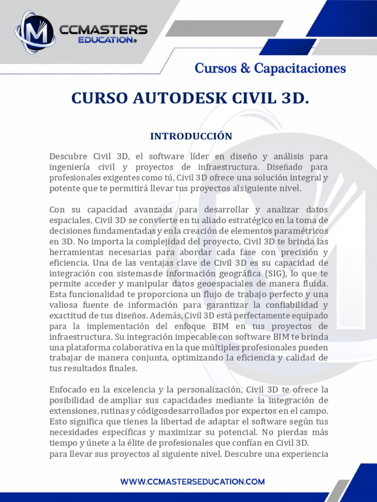 ContenidoDetallado - Civil 3D | PDF