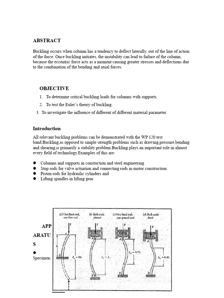 Buckling Test Report | PDF | Buckling | Beam (Structure)