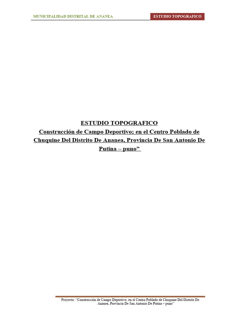 Estudio Topografico | PDF