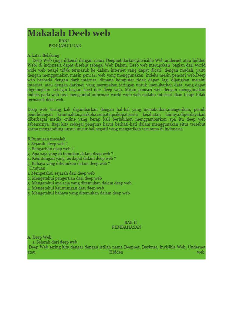 Makalah Deep Web | PDF
