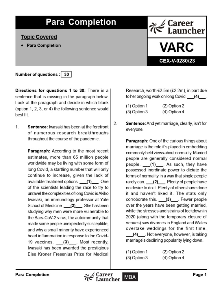VA 40 para Completion Q | PDF | Photosynthesis | Greenhouse Effect