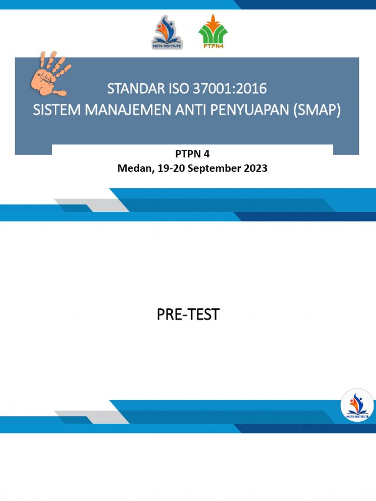 Materi Standar Sni Iso 37001 | PDF