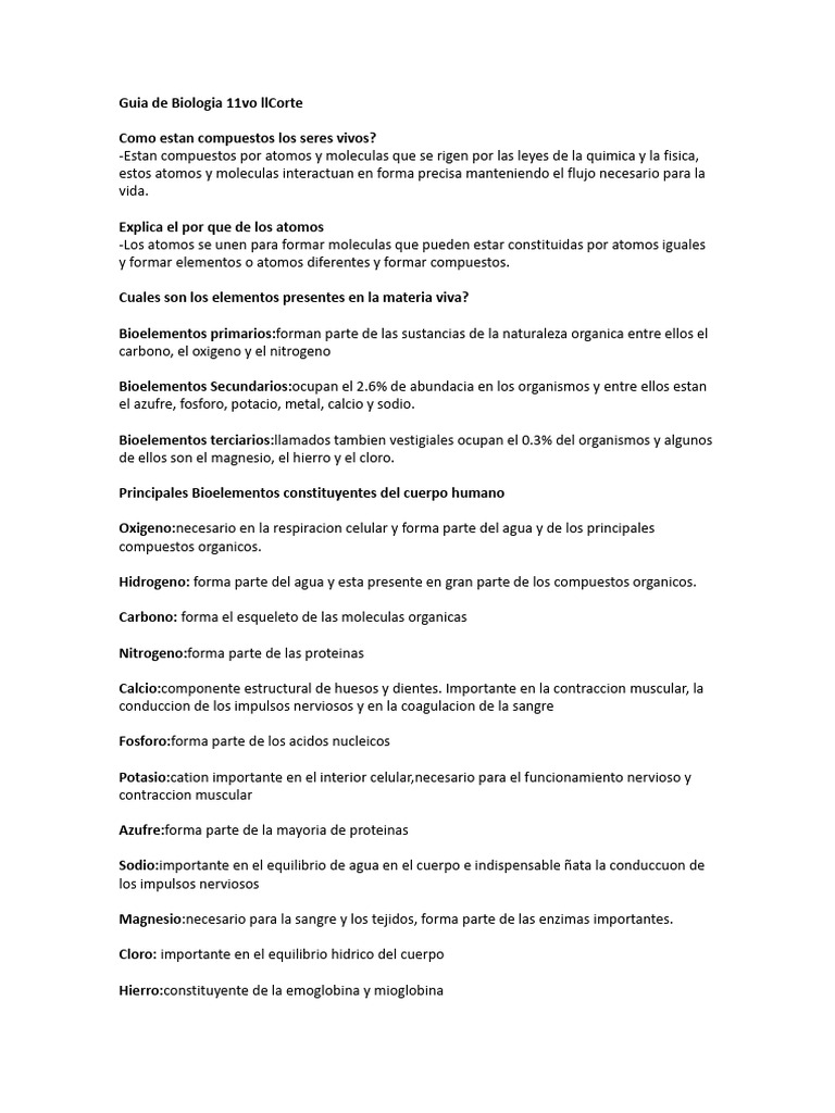 Guia de Biologia gbgbgb | PDF | Lípido | Proteínas