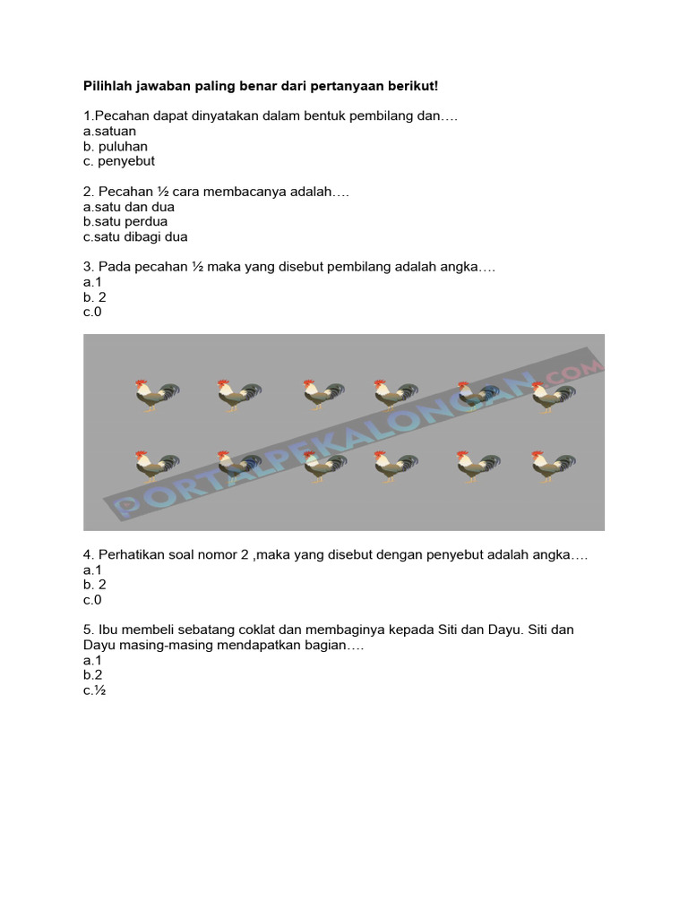 Latihan Soal MTK Tema 7 1 | PDF