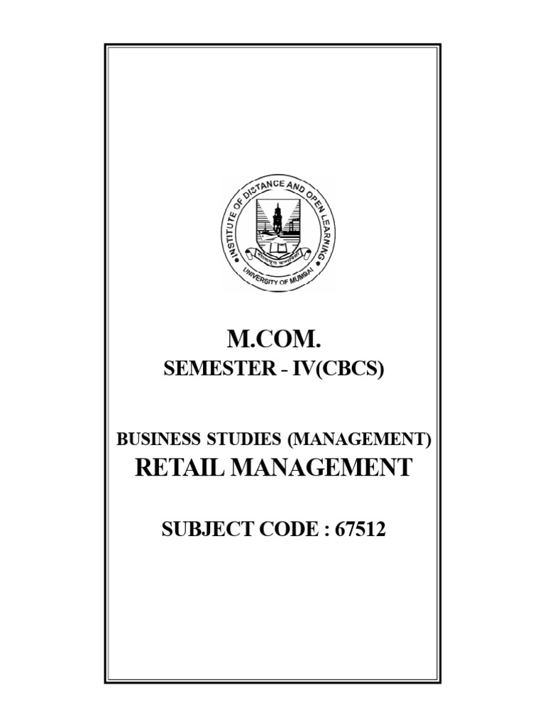 Retail Management Module | PDF