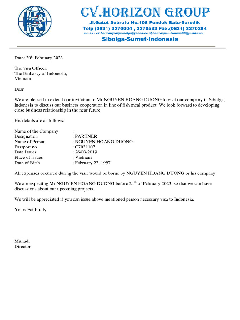 Invitation Letter | PDF