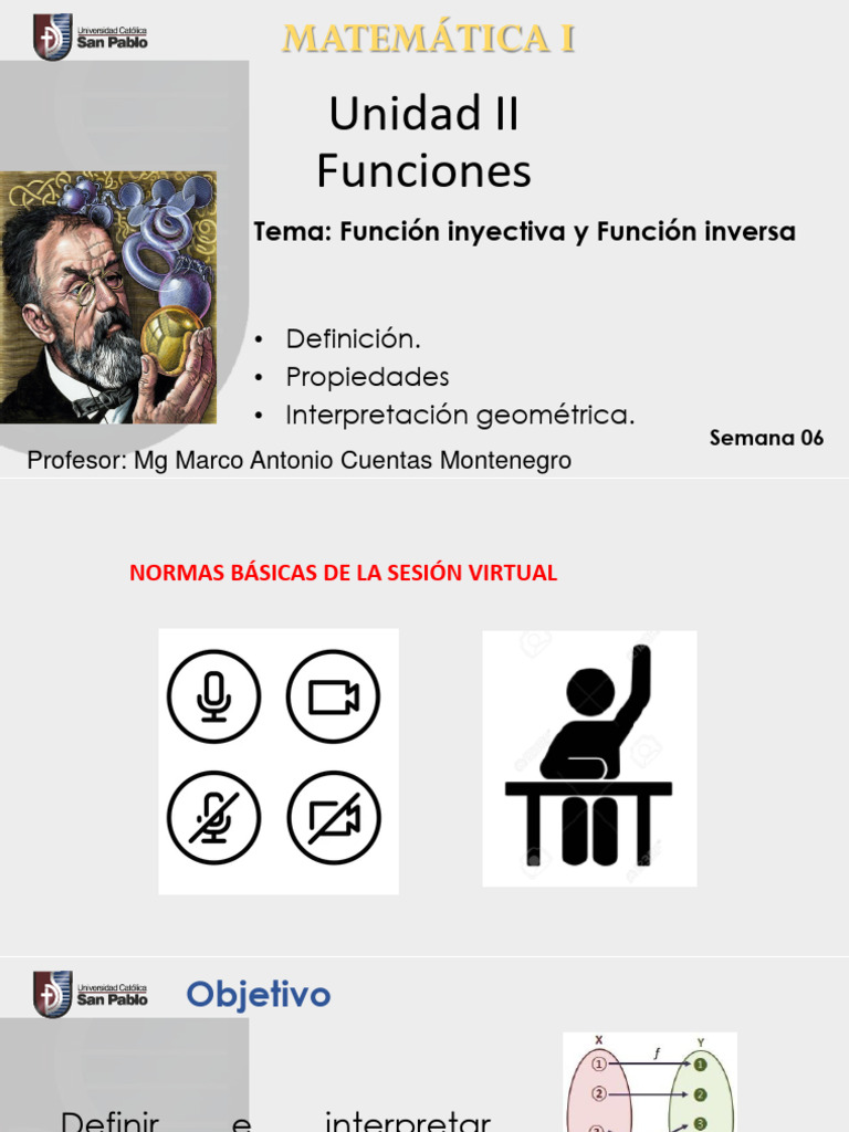 Diapositivas Semana 6.3 - Función Inversa | PDF