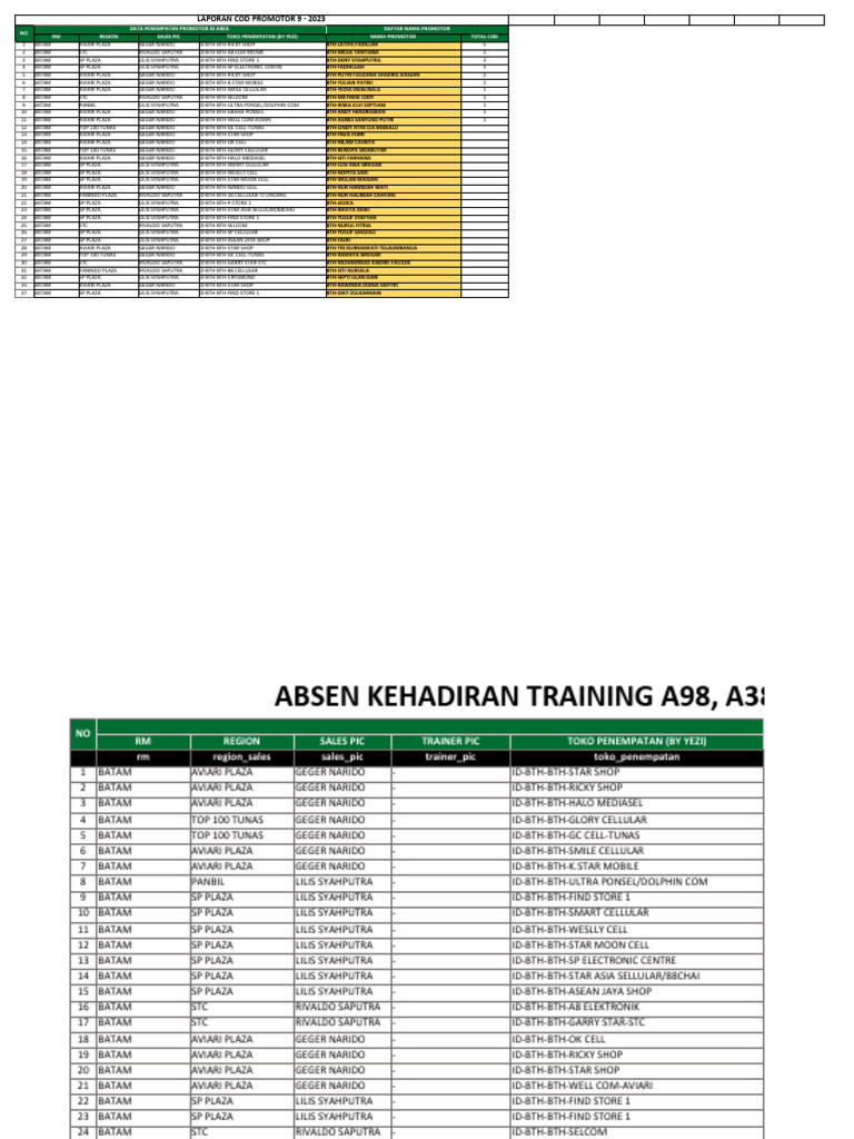 Data Cod Promotor 2023 | PDF