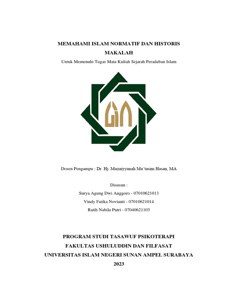 Memahami Islam Normatif Dan Historis | PDF
