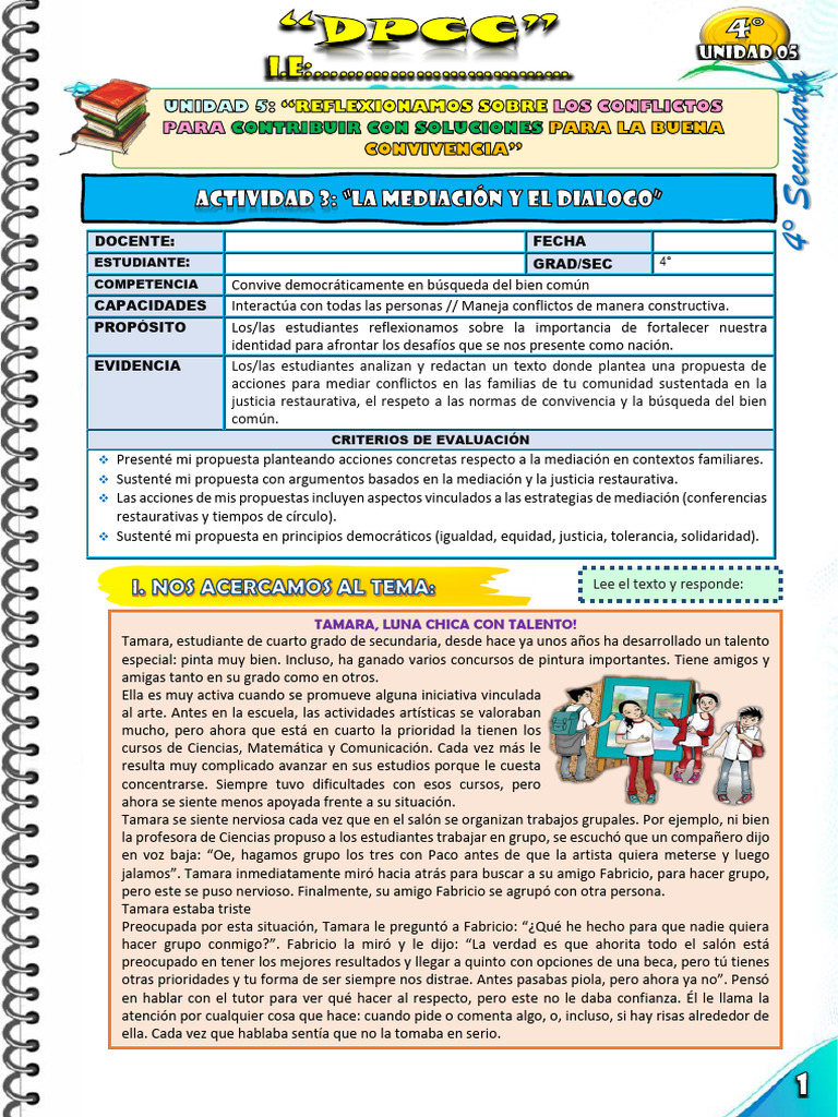 4° DPCC - Actv.03-Unid.5 2023 | PDF