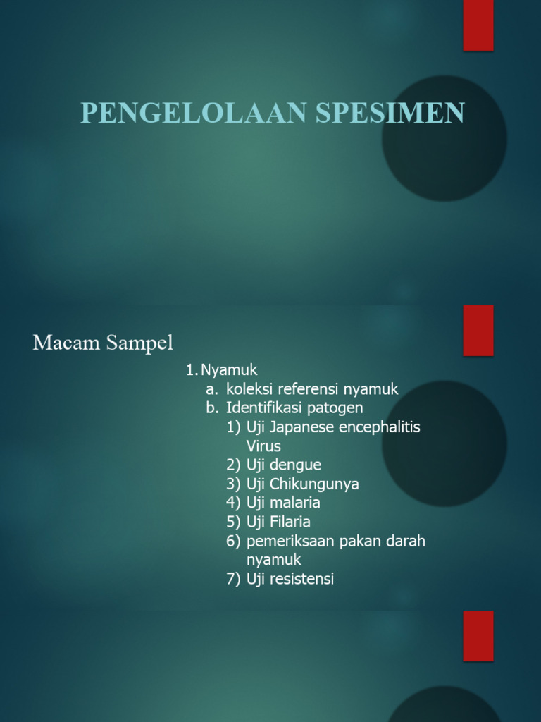 Pengelolaan Spesimen | PDF