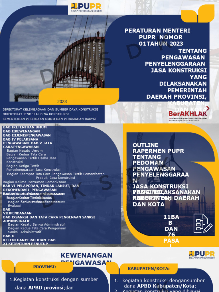 2. Paparan Permen PUPR No.1 2023 Tentang Pengawasan Penyelenggaraan ...