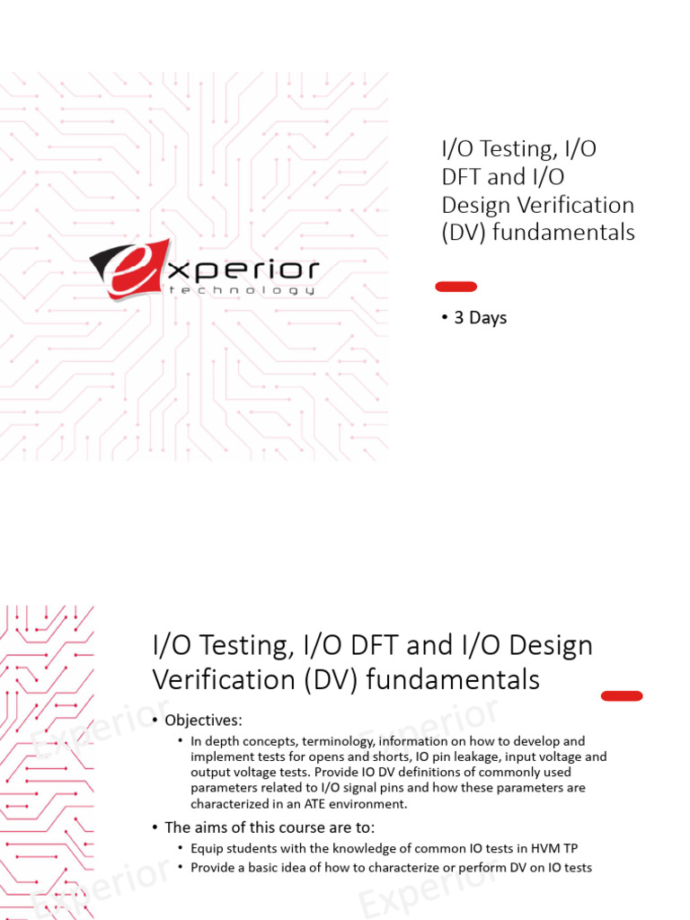 2_IO Testing, DFT and Design Verification (DV) Fundamentals_StudentCopy ...