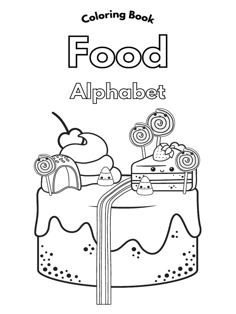 Food Alphabet Coloring Set (27 Page) | PDF