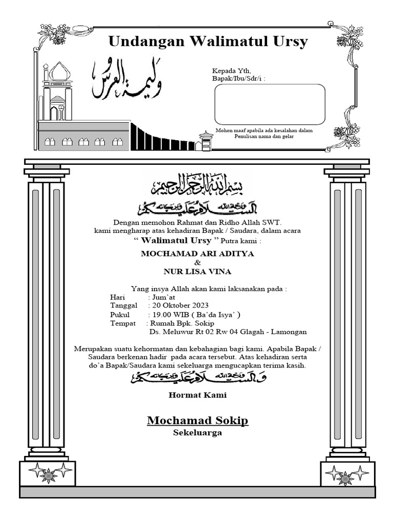 317362094 Undangan Walimatul Ursy | PDF