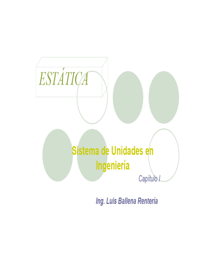 Fundamentos del Sistema de Unidades en Ingeniería | PDF | Fuerza | Gravedad