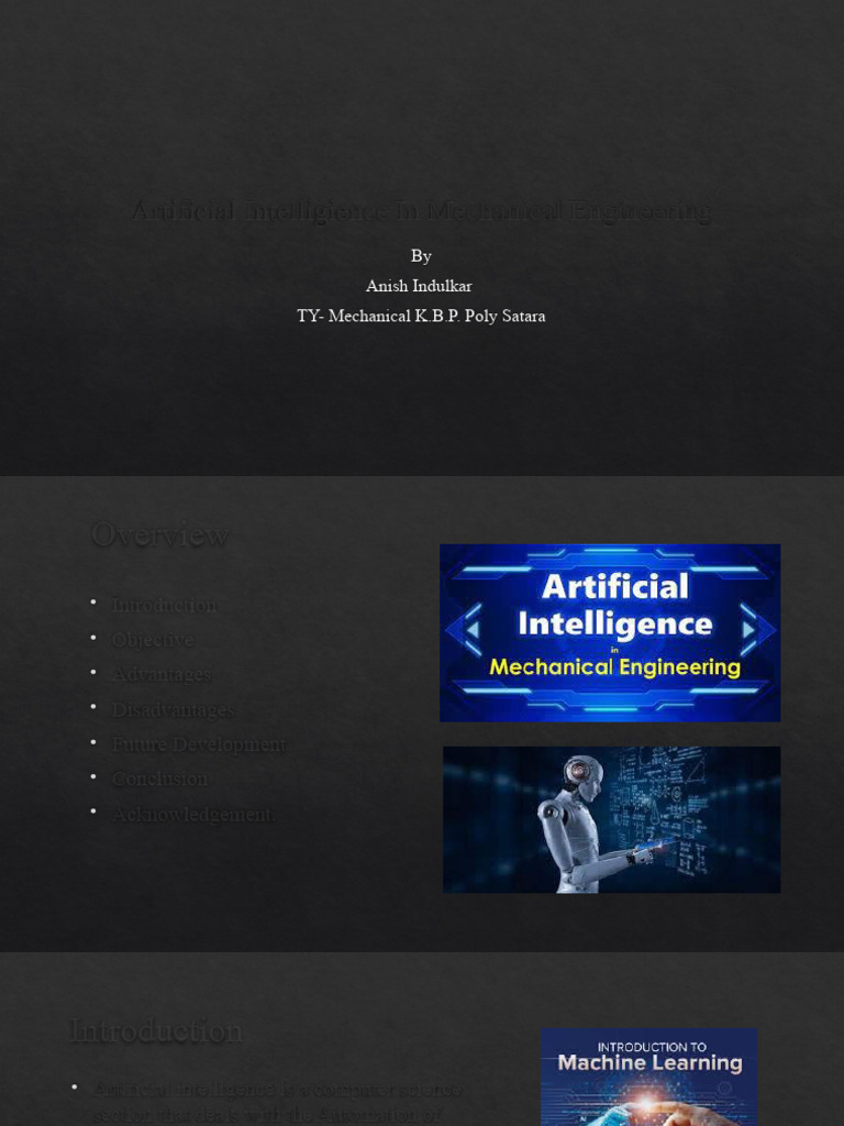Artificial Intelligience in Mechanical Engineering | PDF