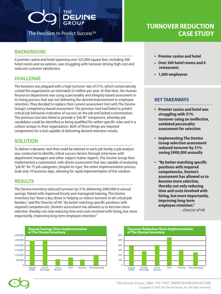 Turnover Reduction Case Study | PDF