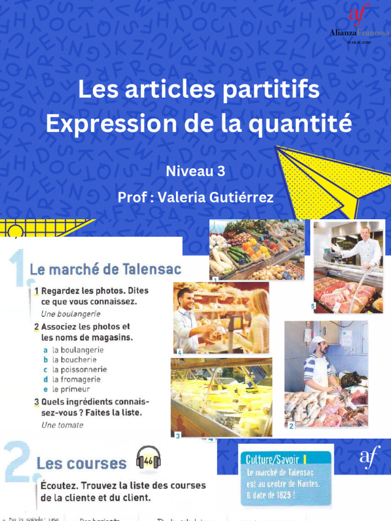 Articles Partitifs et Expression de Quantité | PDF | Livres de cuisine ...