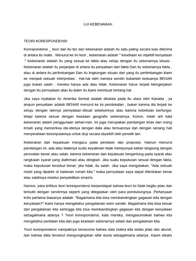 Tests of Truth | PDF | Filsafat | Sains & Matematika