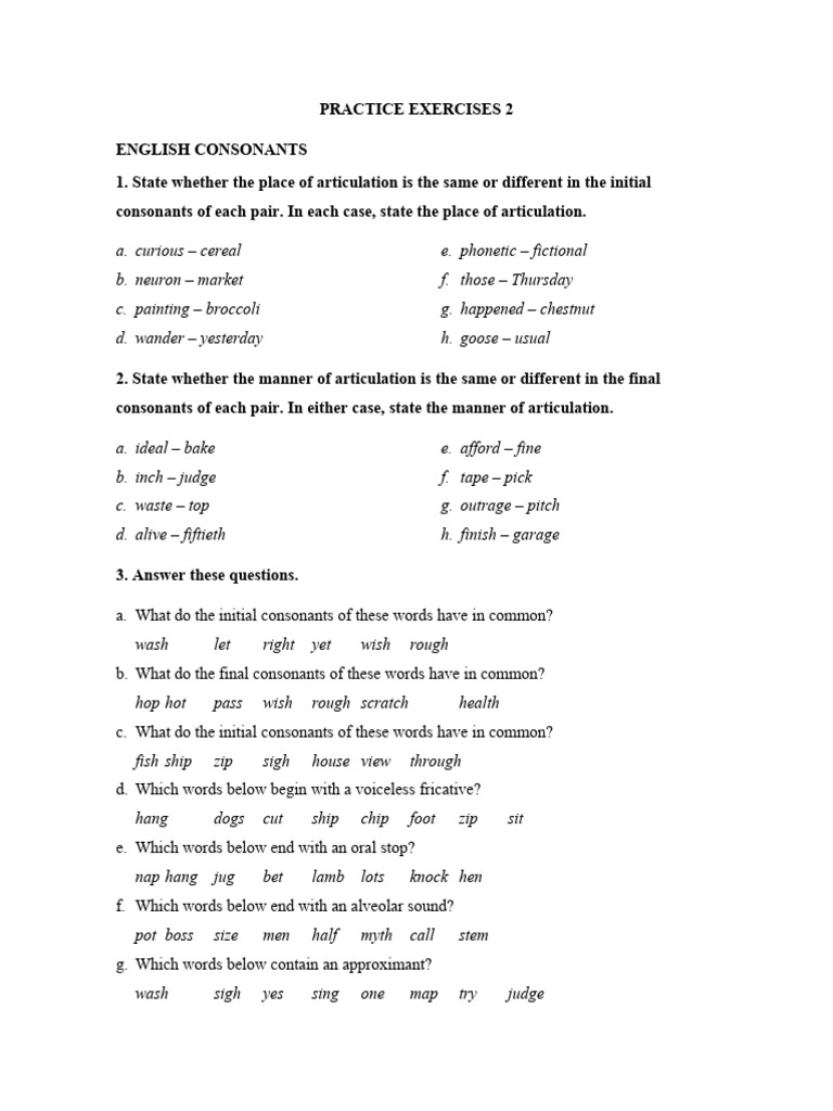 Lecture 2 Practice Exercises | PDF