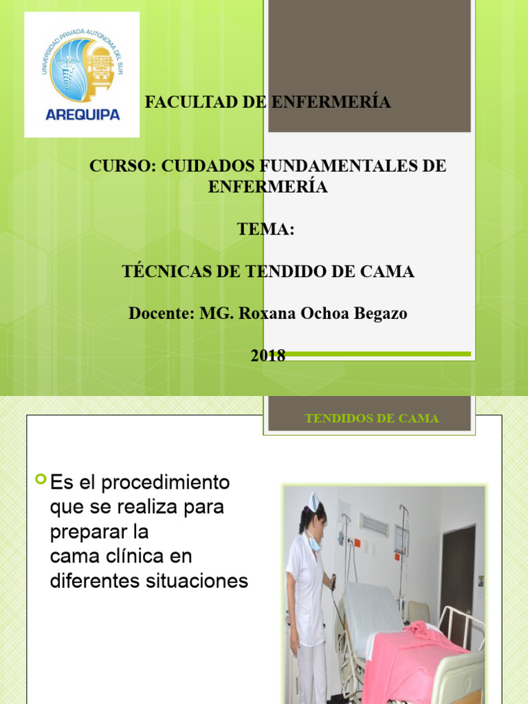 Técnicas de Tendido de Cama Hospitalaria | PDF