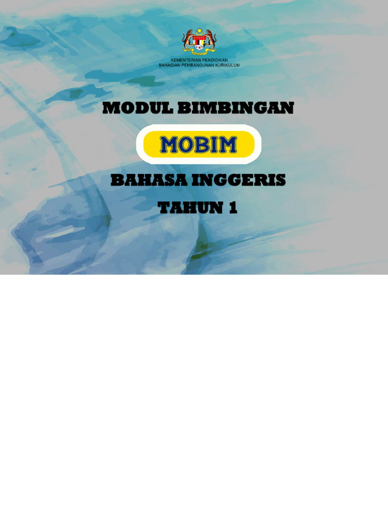 Mobim Bahasa Inggeris Tahun 1 | PDF