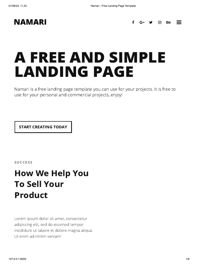 Contoh Landing Page PDF | PDF