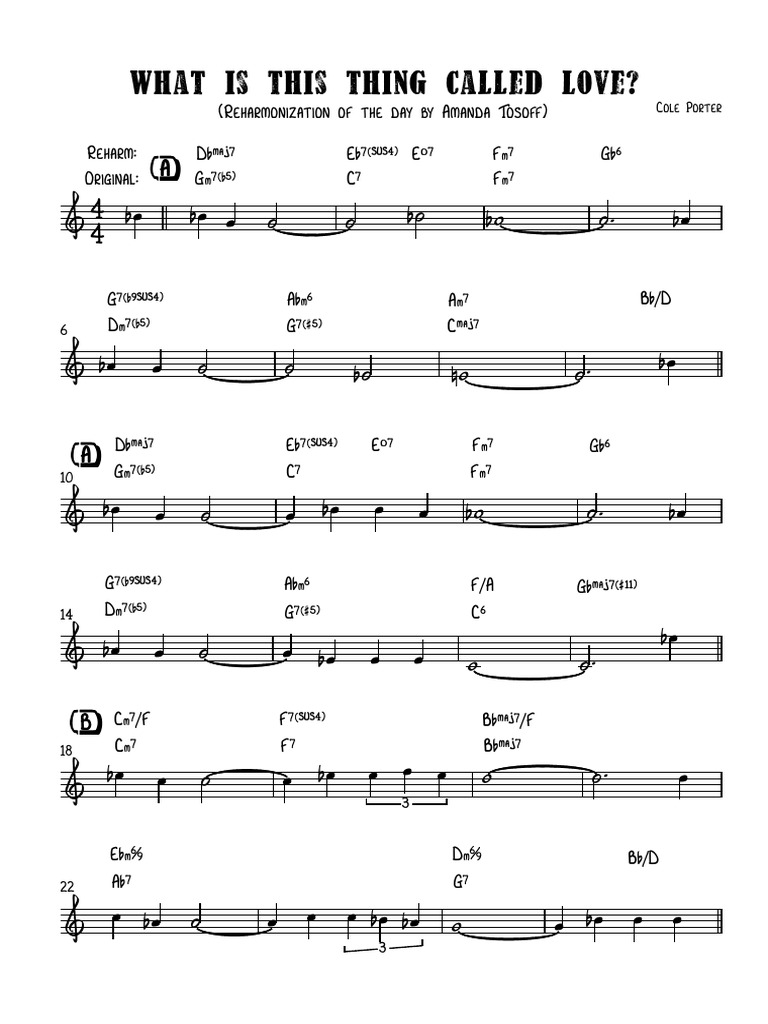 What Is This Thing Reharmonization by Amanda Tosoff | PDF