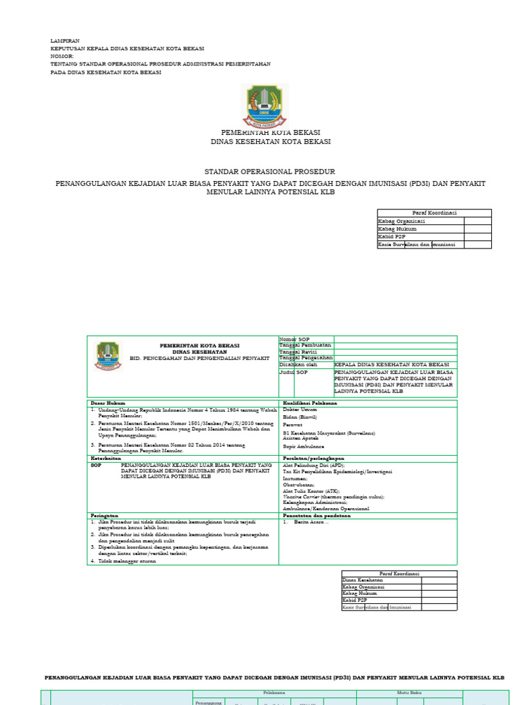 A. Sop Penangg KLB Pd3i & KLB Lainnya | PDF
