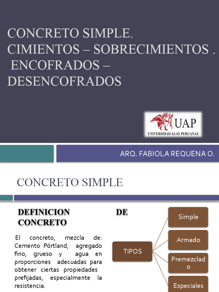 Clase 005 Concreto Simple Cimientos y Sobrecimientos | PDF | Fundación ...