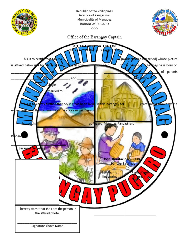 Certificate For National Id | PDF