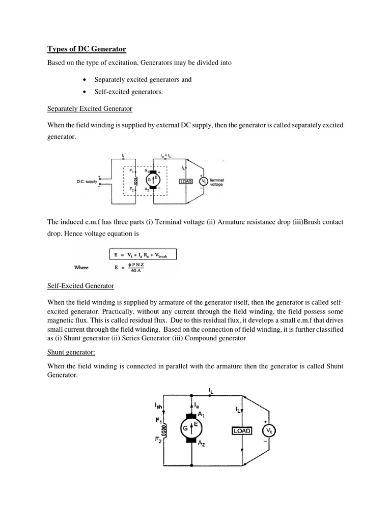 1.2 Types of DC Generator | PDF