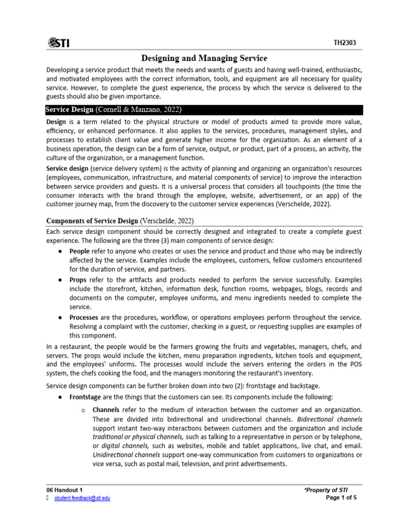 Quality Service Management in Tourism and Hospitality 6 | PDF | Business