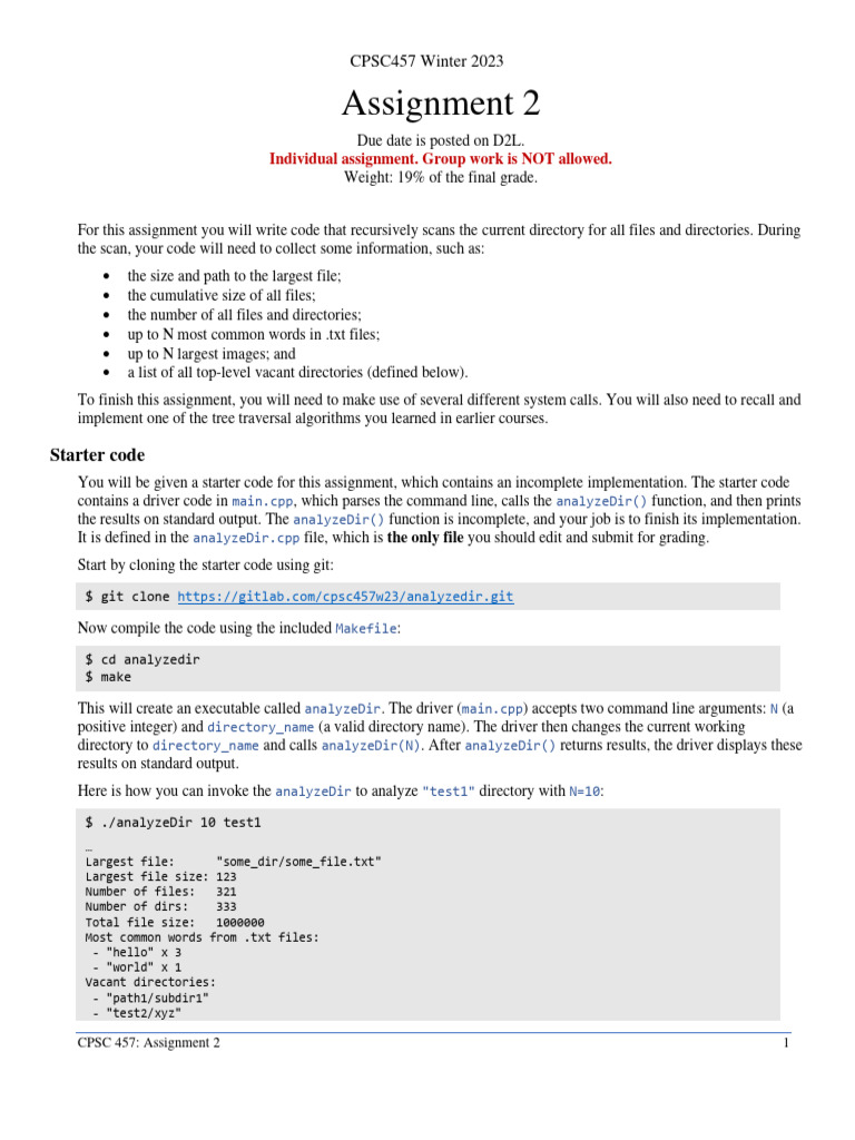 Assignment 2: Starter Code | PDF | Computer File | Filename