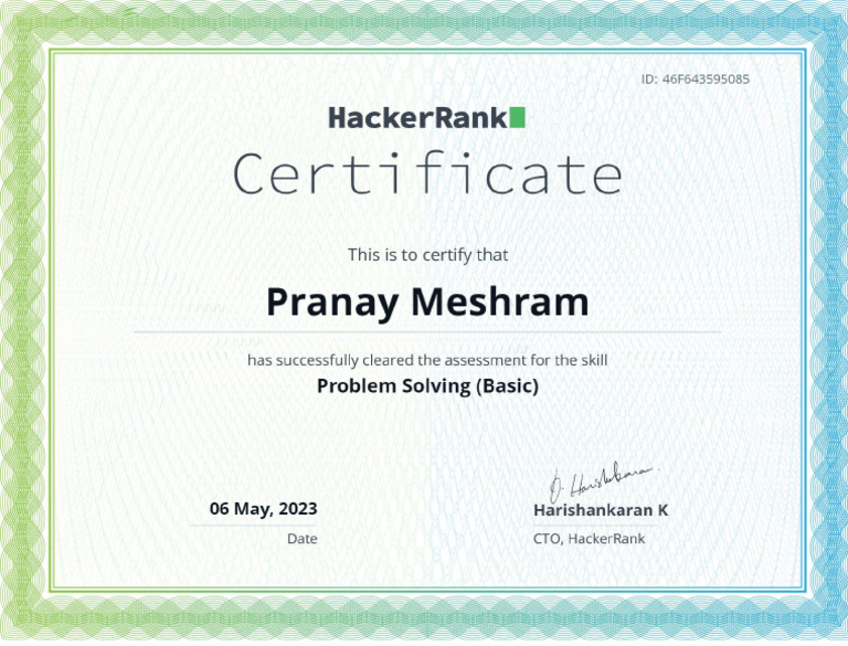Problem Solving Basic Certificate Pdf 