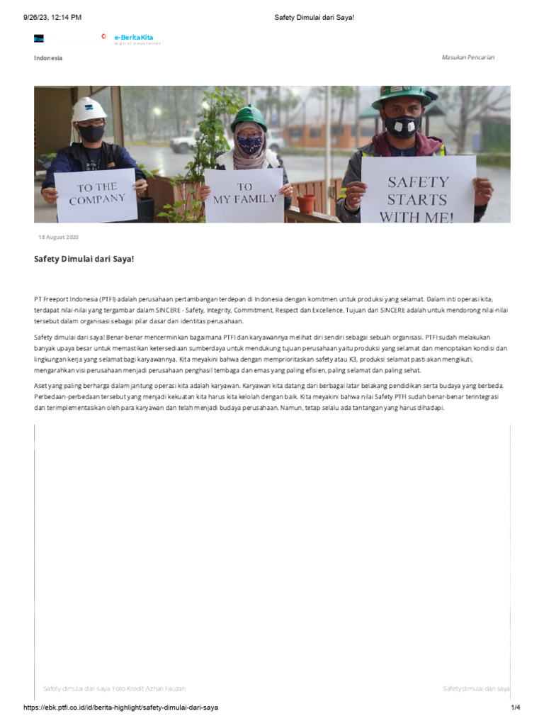 Safety Dimulai Dari Saya! | PDF