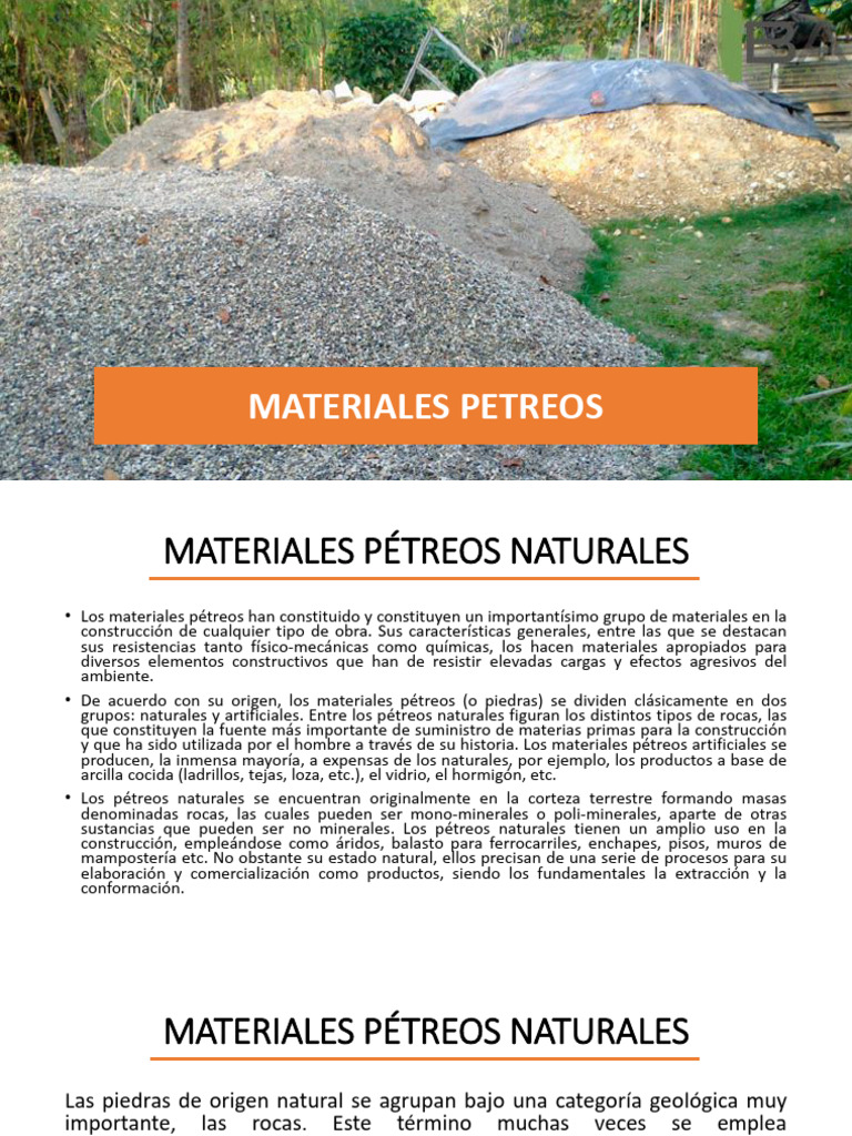 Materiales Petreos | Descargar gratis PDF | Roca (geología) | Roca ígnea