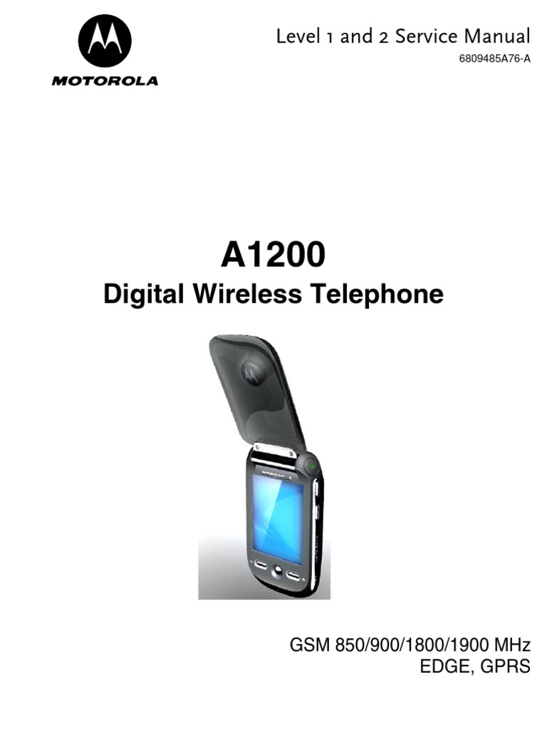 Manual de Reparacion Nivel 1 y 2, Motorola A1200 | PDF | Subscriber Identity Module | General ...