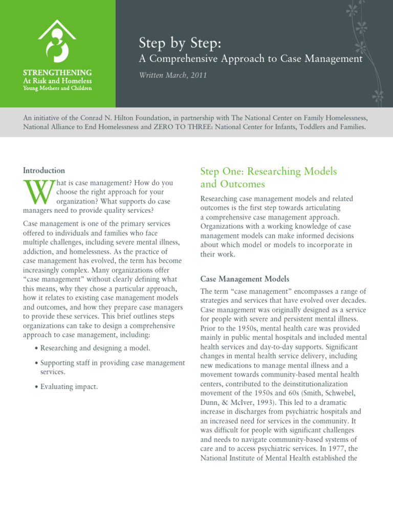 March 2011 - Step by Step - A Comprehensive Approach To Case Management ...