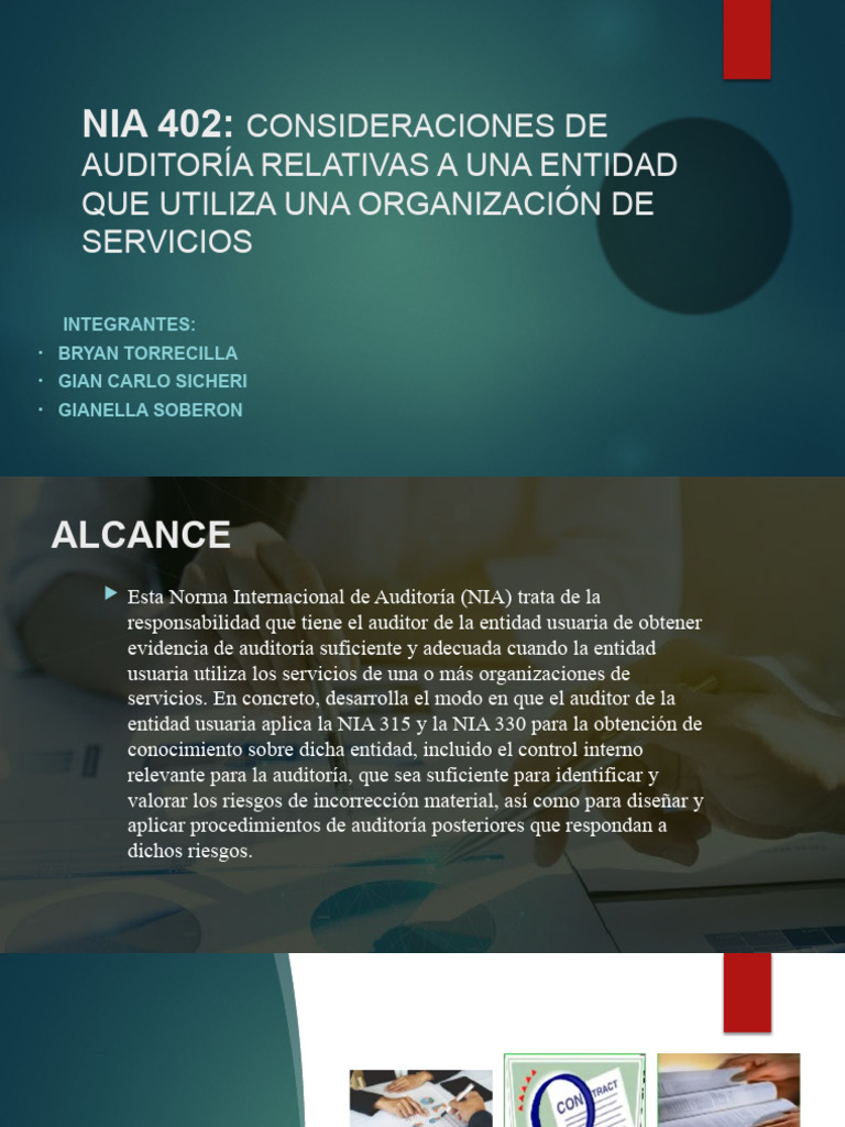 Nia 402 | PDF | Auditoría | Business