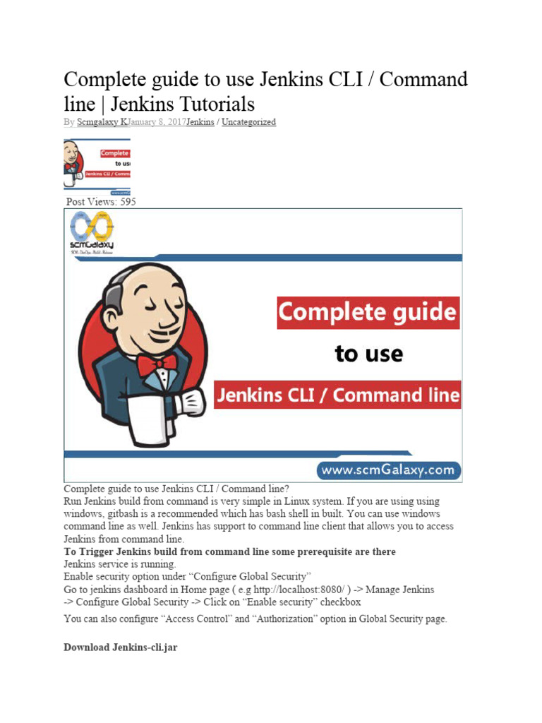 Complete Guide To Use Jenkins CLI | PDF | Command Line Interface ... Complete Guide To Use Jenkins CLI | PDF | Command Line Interface ...