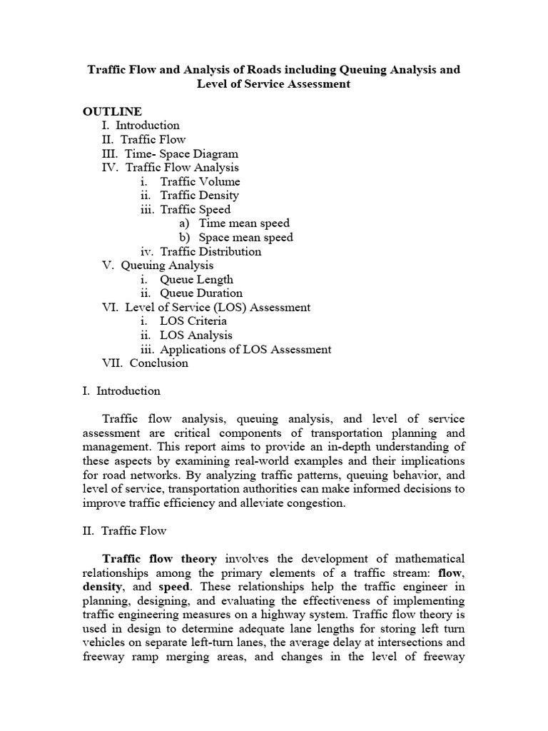 Traffic Flow Analysis and Queuing Assessment | PDF | Computers